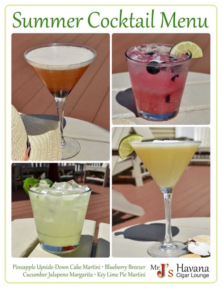 2024 Summer Cocktail Menu – Mr Js Havana Cigar Lounge