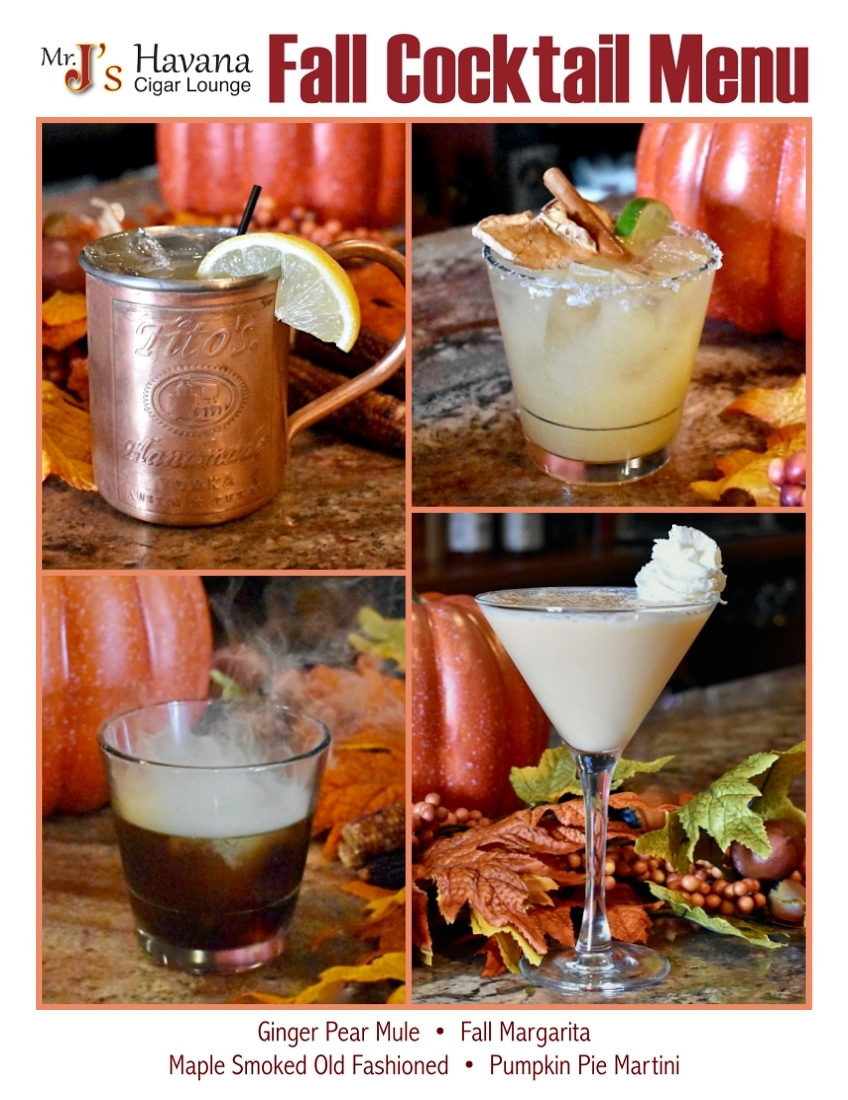 Fall Cocktail Menu – Mr Js Havana Cigar Lounge